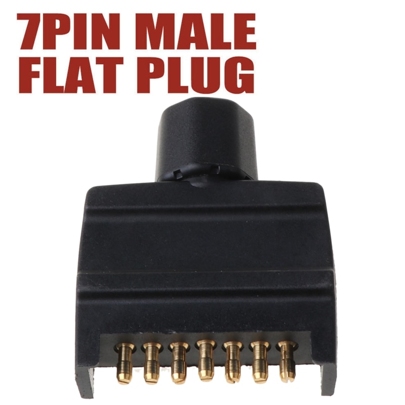 7 Pin Flat Man Plug Adapter Connector Trailer Adap... – Vicedeal