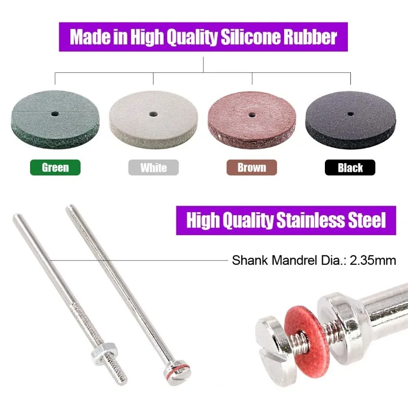 42Pcs Polishing Wheels Kit 40Pcs Lab Beauty Silico... – Grandado