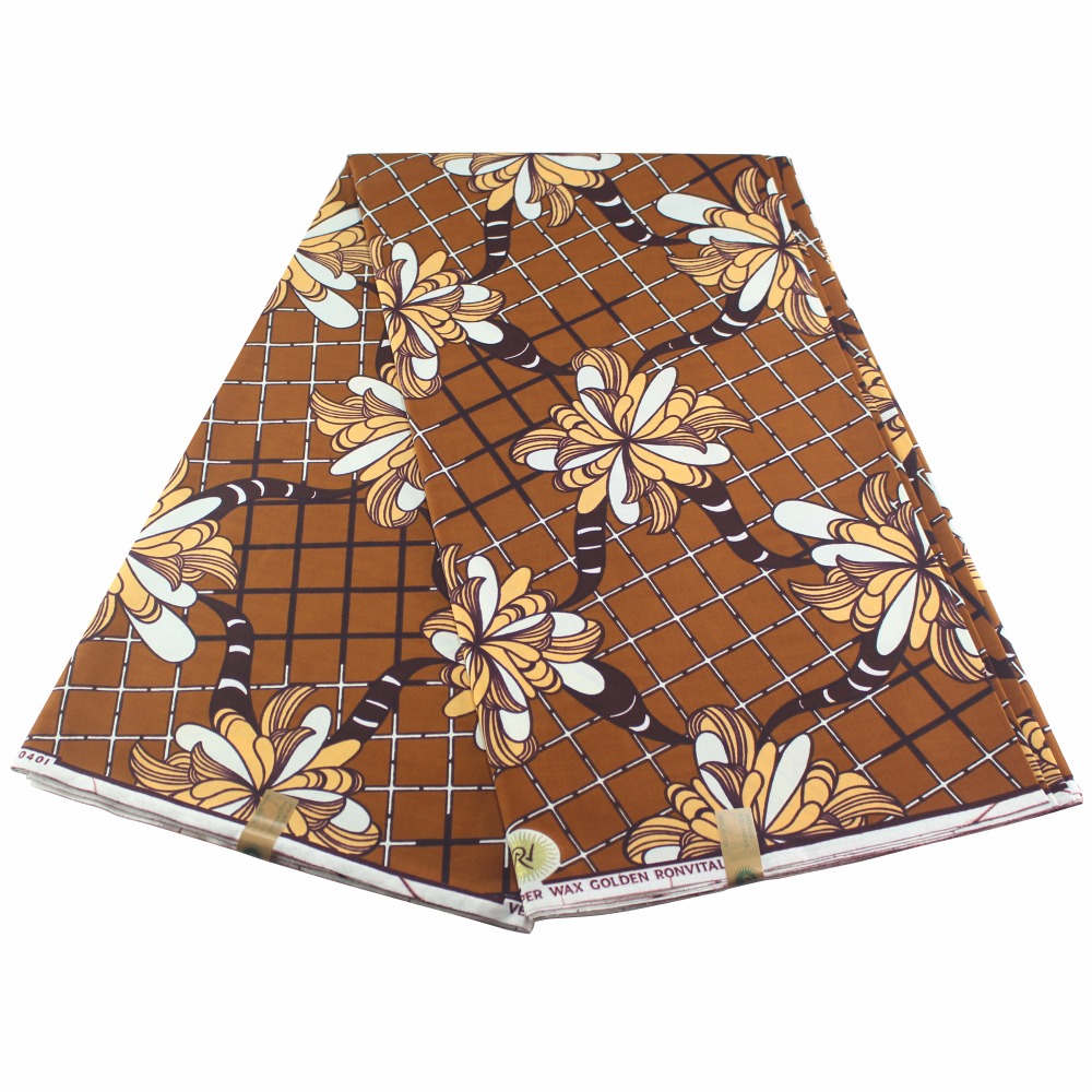 Tela de cera Africana 6 yardas africana Pagne verd... – Grandado