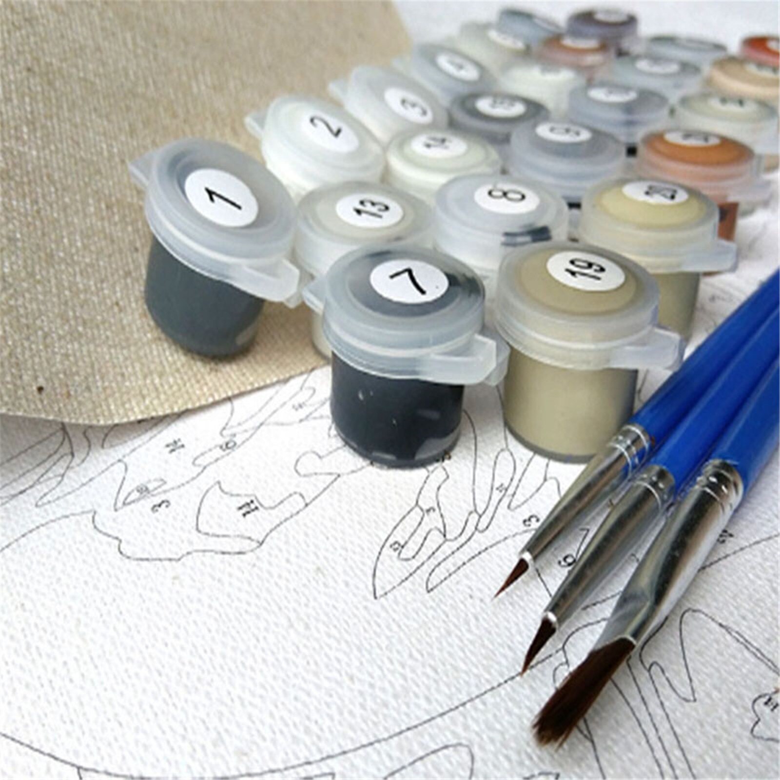 Coloring By Numbers Horse Animals Diy Paint Kits D... – Grandado