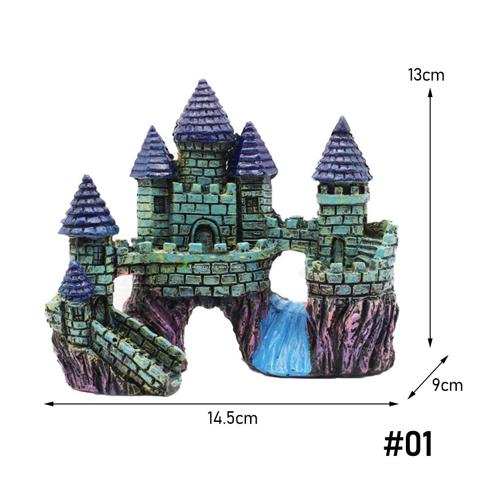 Artificial Stone-island Resin Aquarium Castle Deco... – Vicedeal