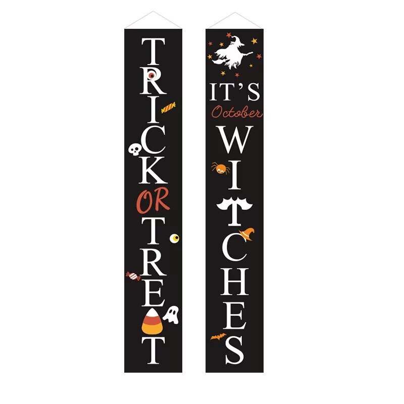 Halloween Hanging Sign Trick Or Treat Banner For H... – Grandado