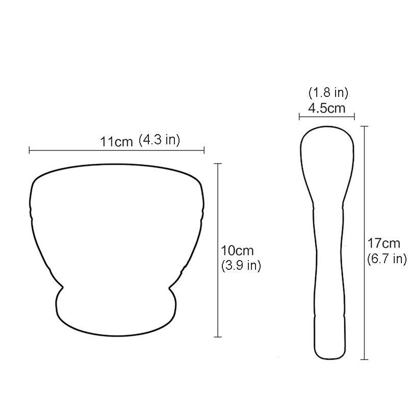 Juego de mortero y maja de resina, ajo, hierbas, e... – Grandado