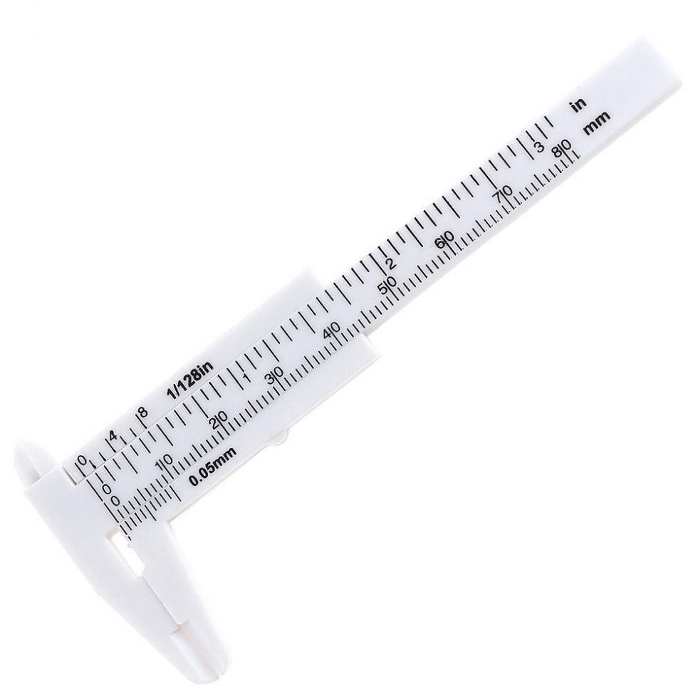 0-80mm Double Scale White Plastic Vernier Caliper ... – Vicedeal