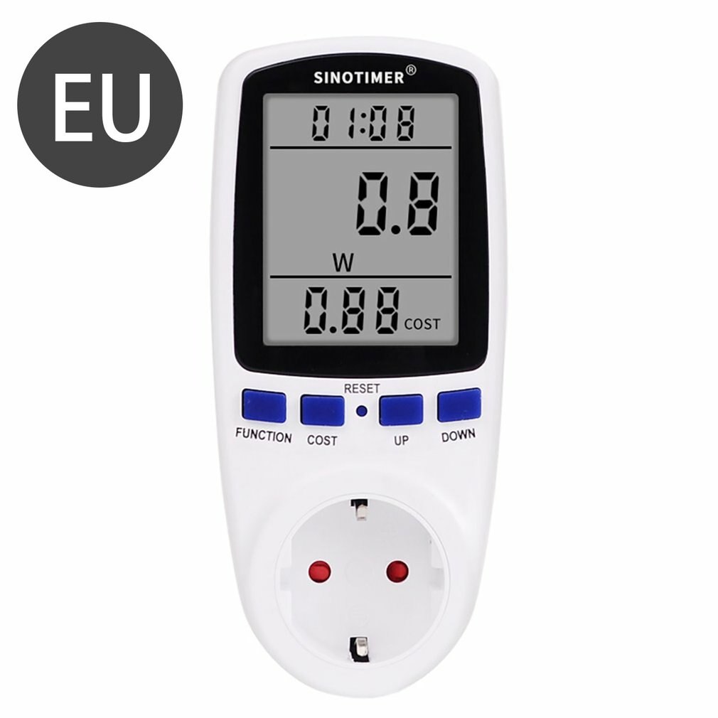 EU BR UK Plug Socket Digital Wattmeter Meter Power... – Grandado
