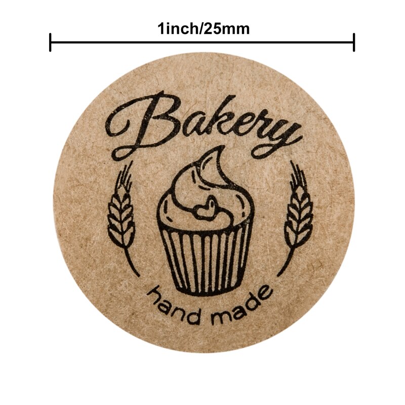 hand made Baked with Love Sticker Handmade home ma... – Grandado