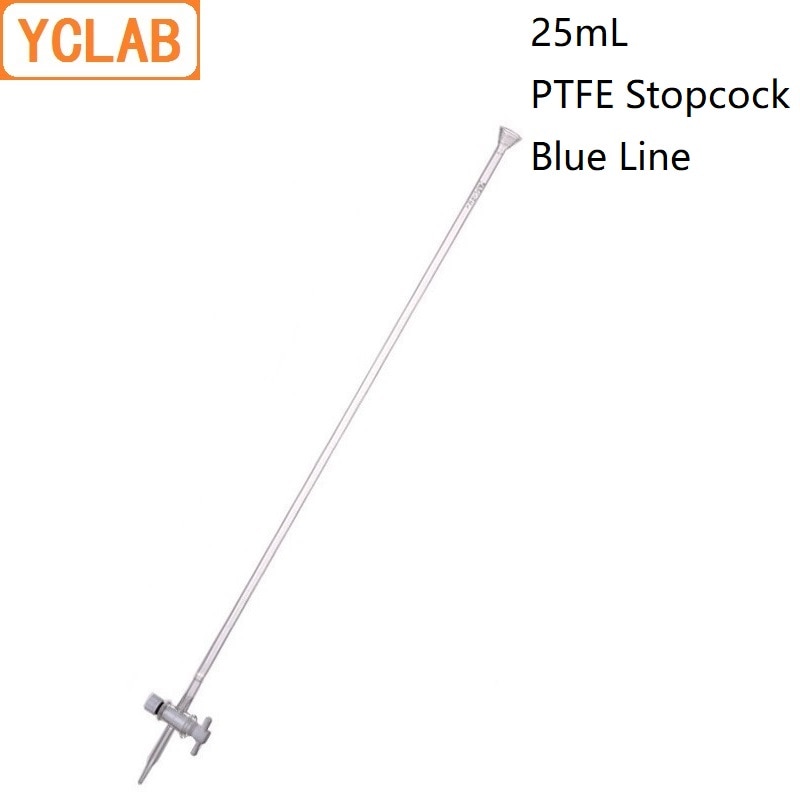YCLAB 25mL Burette with PTFE Stopcock and Blue Lin... – Vicedeal