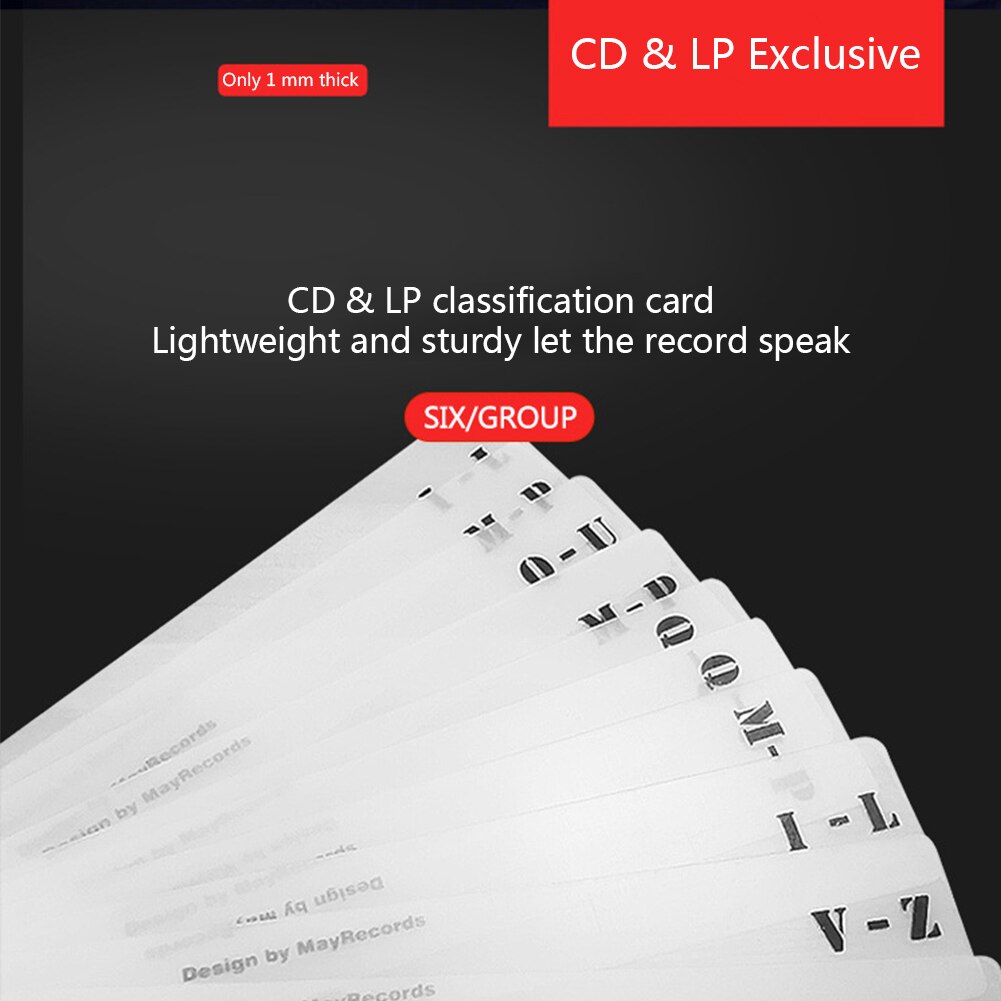 6pcs Music Vinyl Transparent Index Tag Acrylic Alp... – Vicedeal