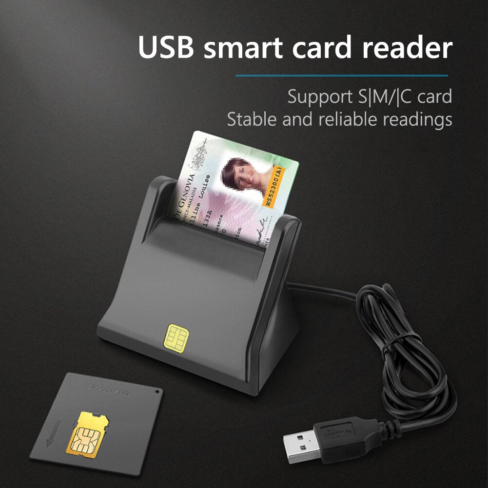 Usb Smart Card Reader Memory Ic Voor Pc Computer V... – Vicedeal