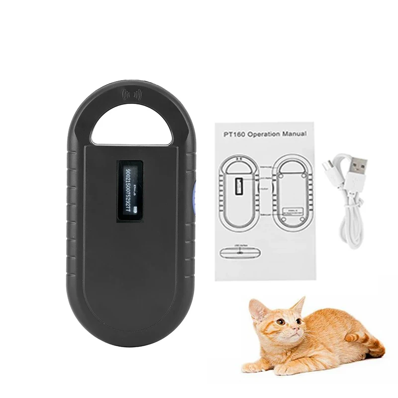 Rechargeable 134.2KHz Animal Microchip RFID Reader... – Grandado
