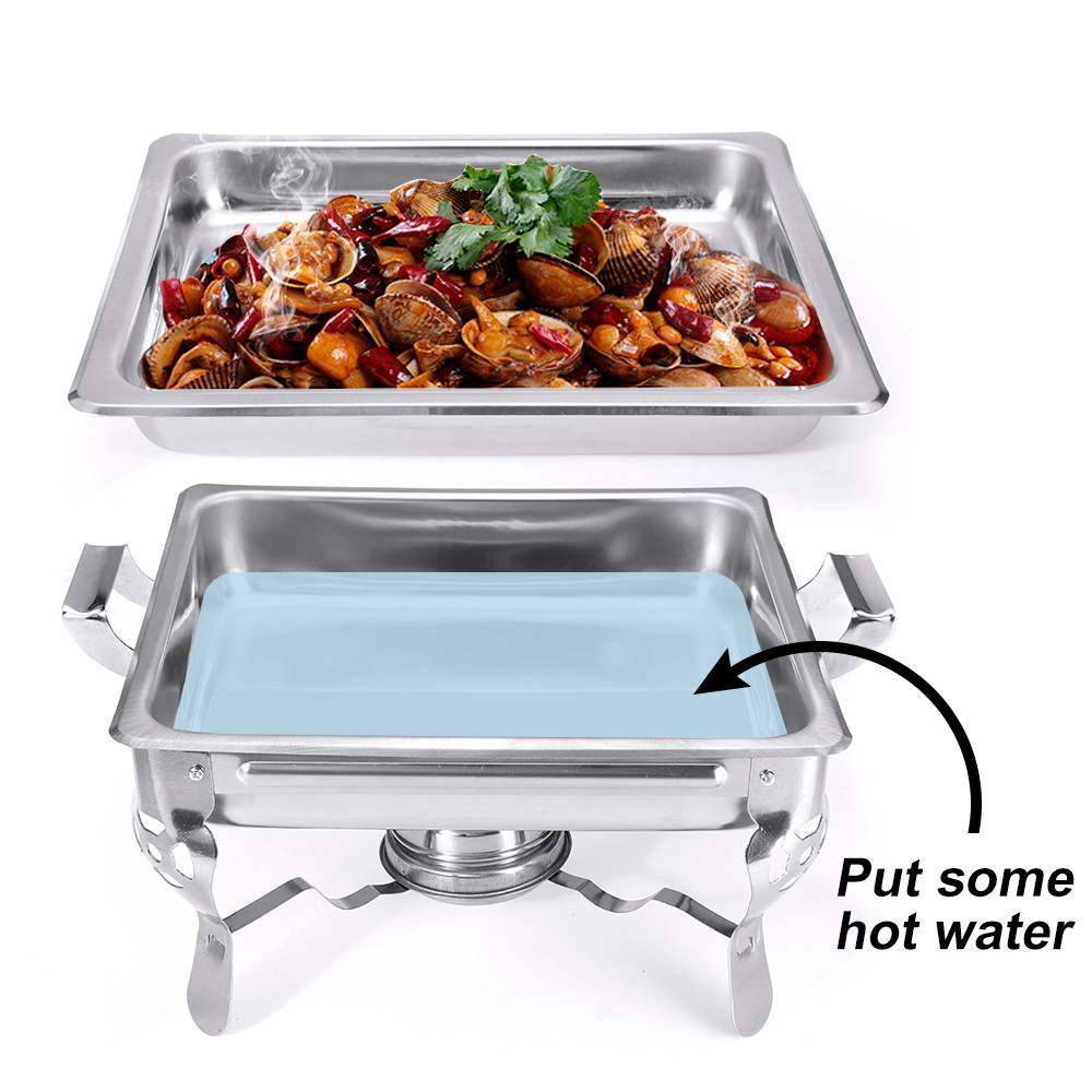 6L Stainless Steel Square Buffet Stove Chafing Dis... – Grandado