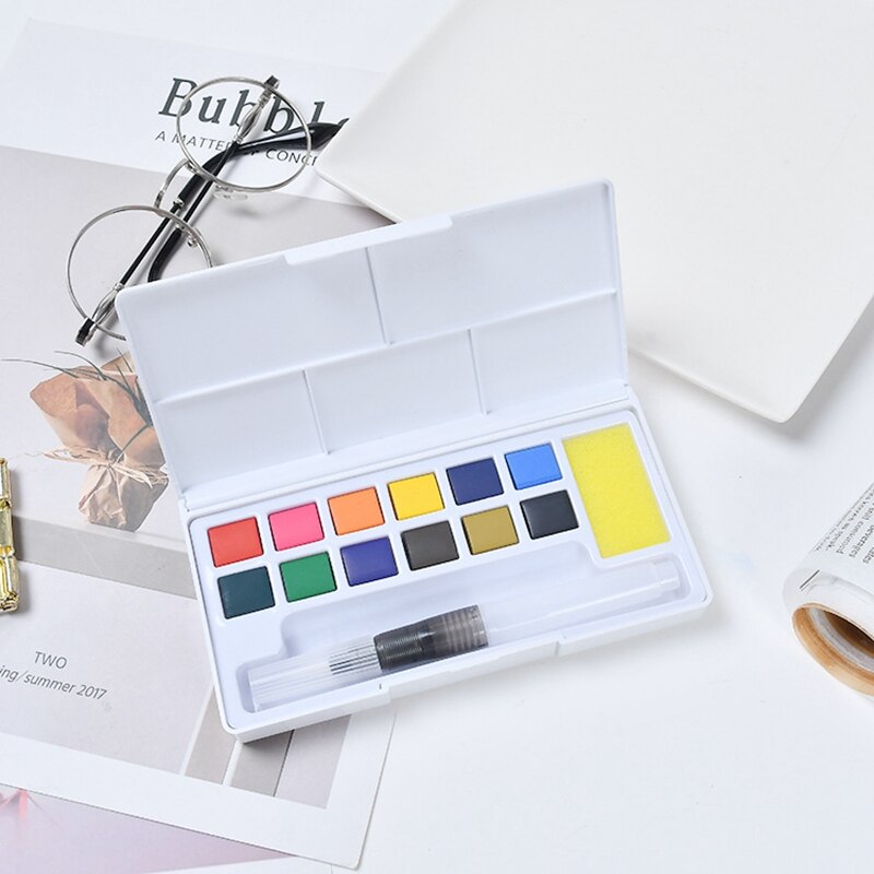 Foldable Travel Water Color Pigment for Draw Solid... – Grandado
