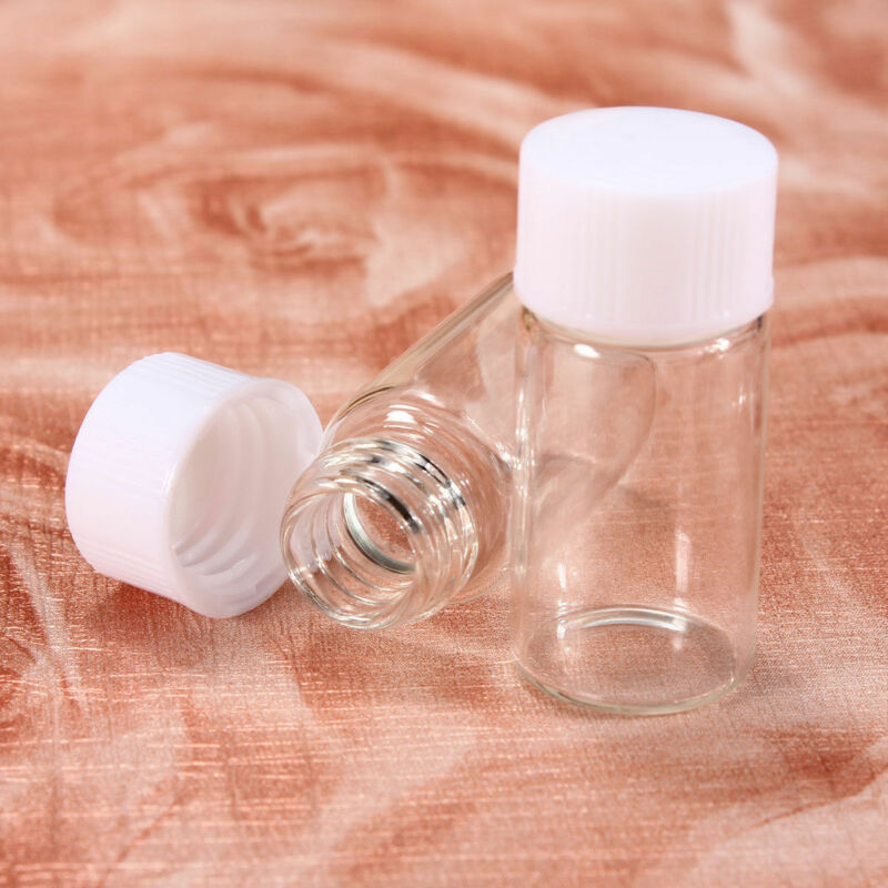 10Pcs 3ml White Mini Bottles Glass Vials Sample Cl... – Grandado