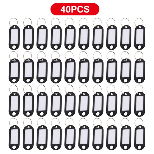 20/40Pcs Plastic Keychain Key Tags Id Label Name T... – Vicedeal