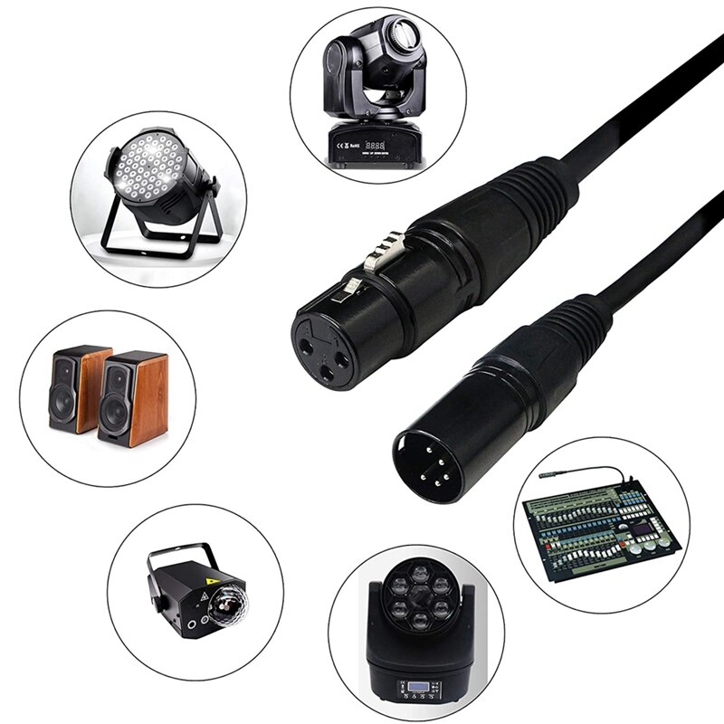 Dmx Stage Licht Kabel, Dj Xlr Kabel, 3-Pin Xlr Naa... – Grandado Dmx Stage Licht Kabel, Dj Xlr Kabel, 3-Pin Xlr Naa... – Grandado