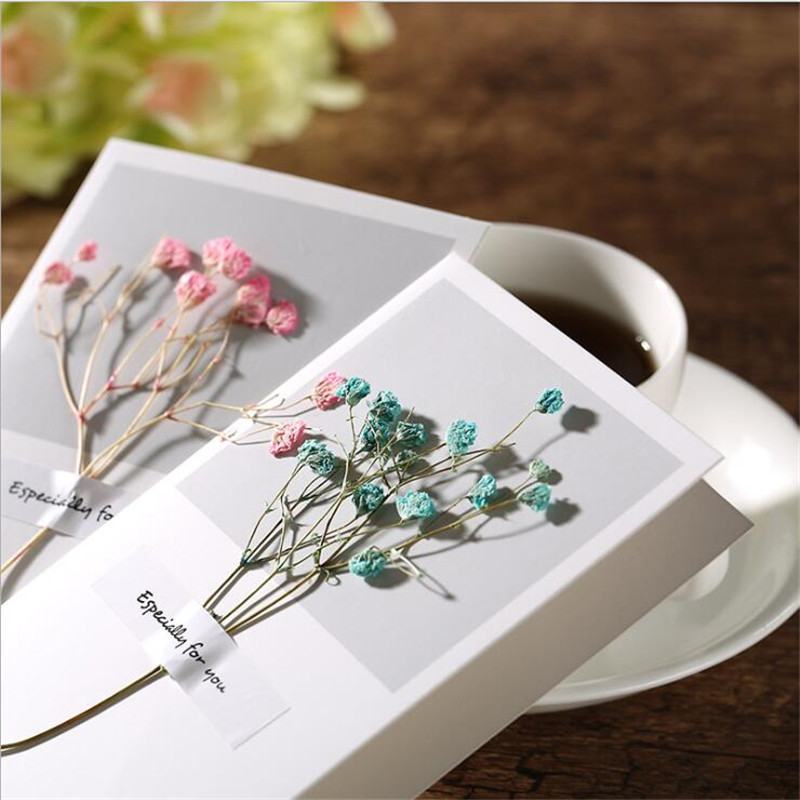 10Pcs/Set Dried Flower Greeting Card Universal Tha... – Grandado
