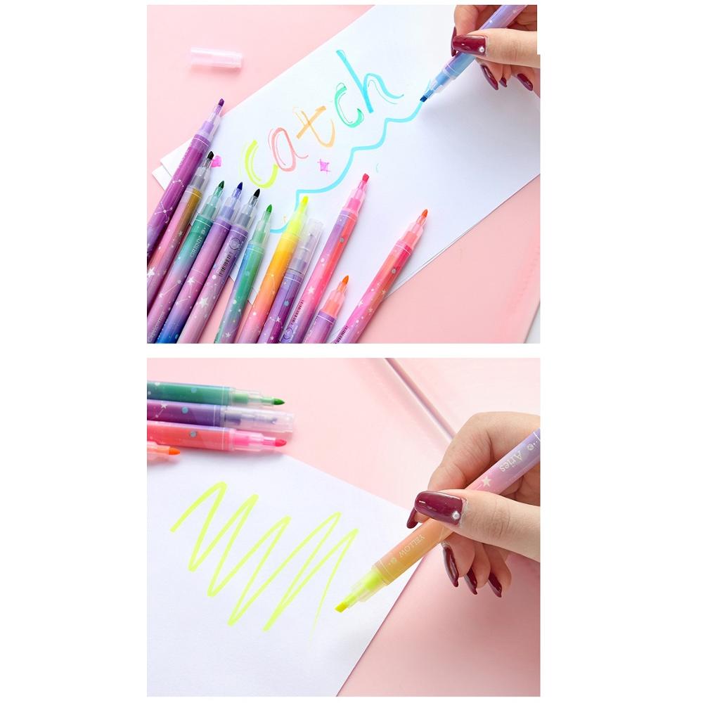 12pcs Zodiac Color Highlighter Marker Spot Liner P... – Grandado