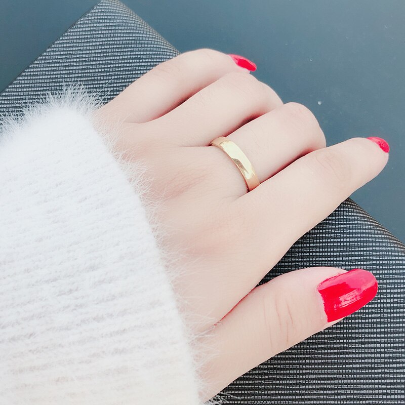 DOTIFI 316L Stainless Steel Rings For Women 4mm Si... – Vicedeal