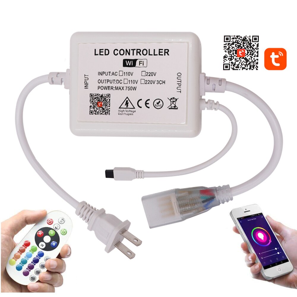 220V 110V 750W WIFI RGB LED controlador con 24 tec... – Grandado