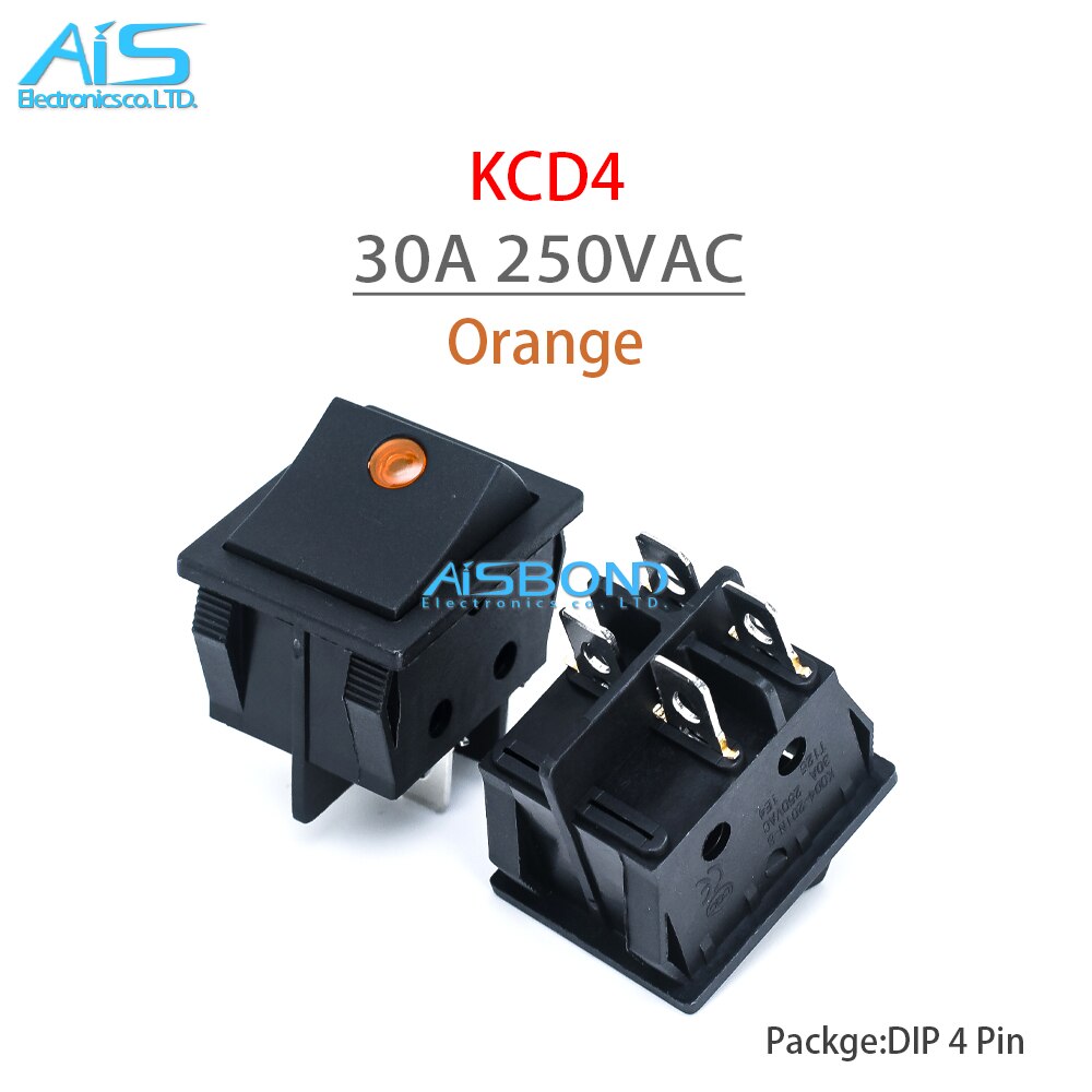 KCD4 30A 250VAC 250V Latching Rocker Power Switch ... – Vicedeal