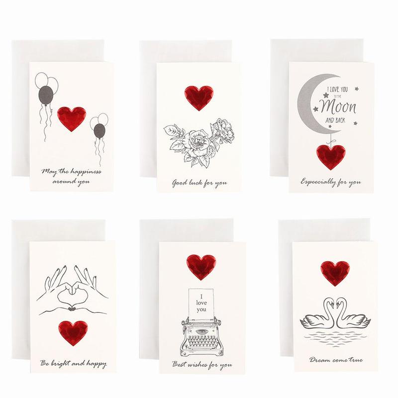Romantic Swan Hearts Party Cards Birthday Greeting... – Grandado