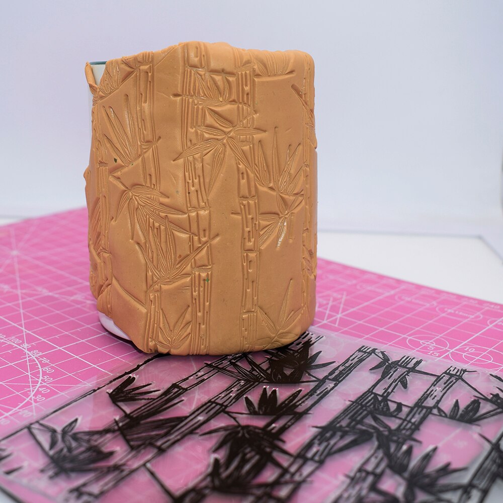 Polymer Clay Stamp Bamboo Pattern Texture Sheets C... – Grandado