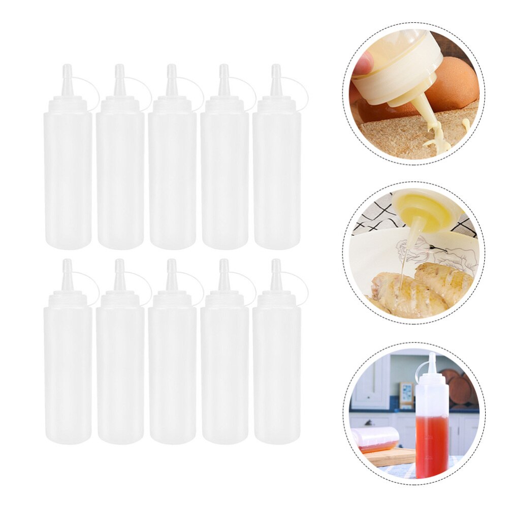 10 Pcs Squeeze Bottles Tomato Sauce Storage Bottle... – Grandado