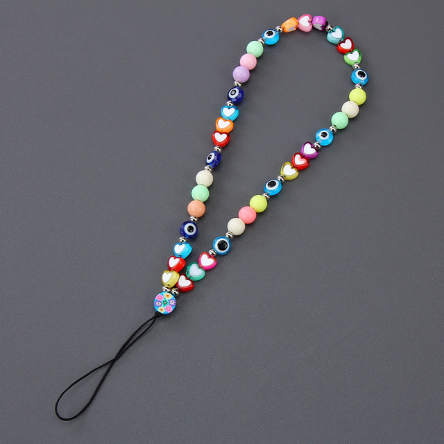 Beaded Phone Lanyard Wrist Strap Handmade Rainbow ... – Grandado
