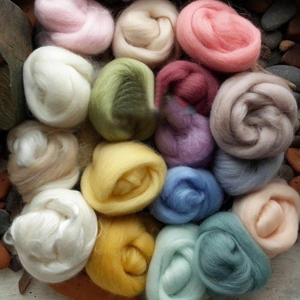 12 colors wool felt material package DIY Knitting ... – Grandado