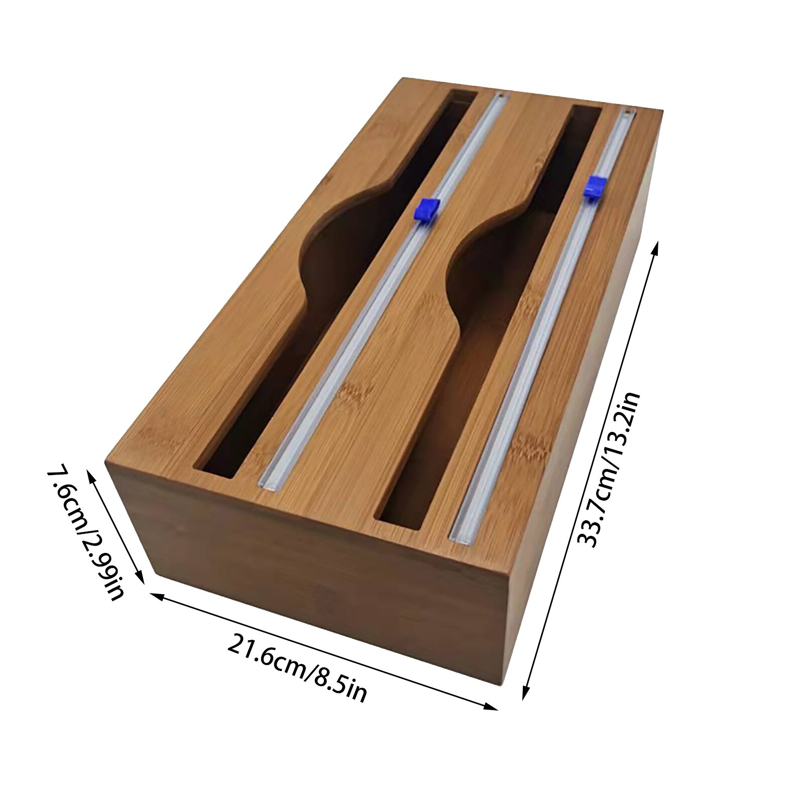 Wrap Dispenser with Slide Cutter Bamboo Wood Refil... – Grandado