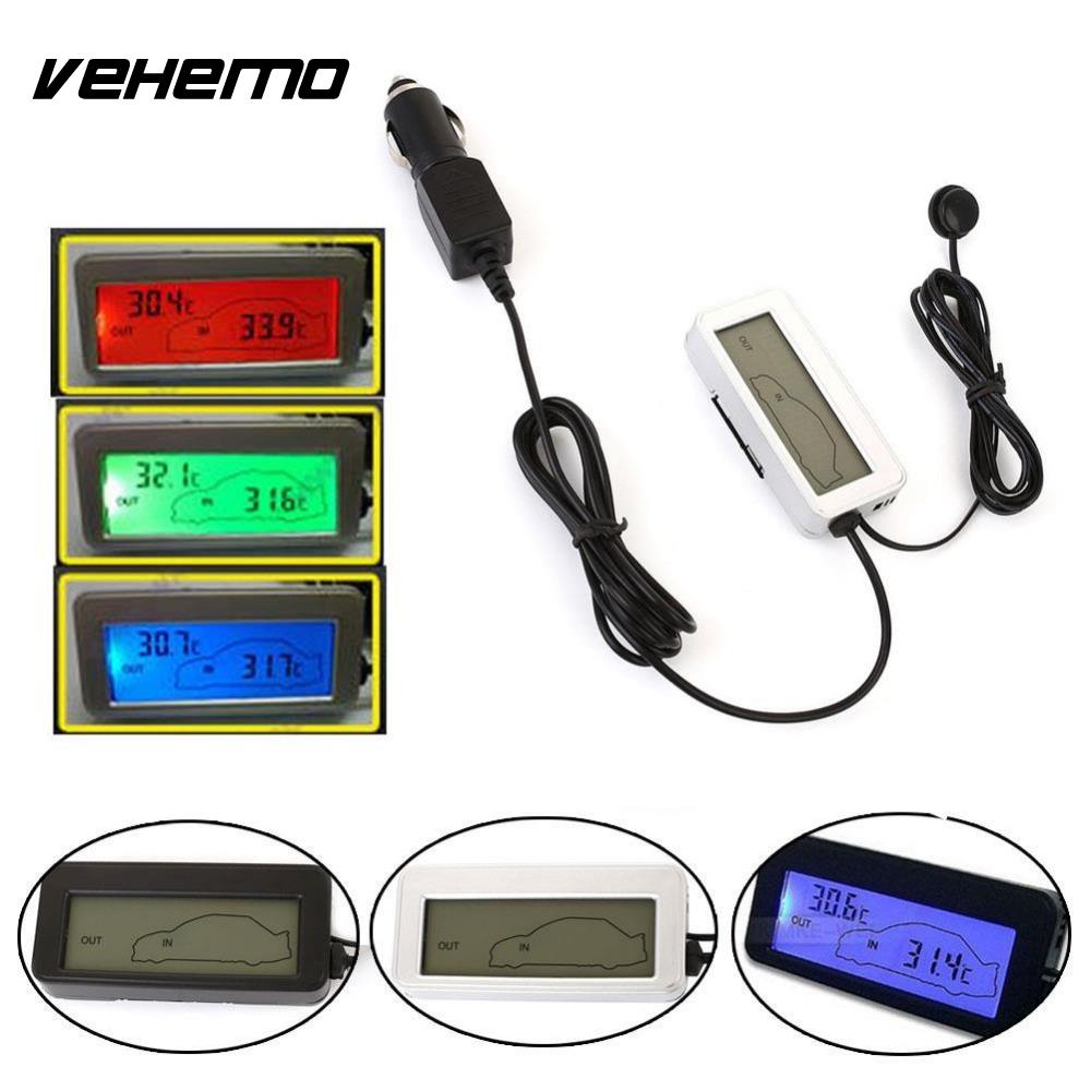Vehemo Mini Digitale LCD Auto Thermometer Voltmete... – Vicedeal