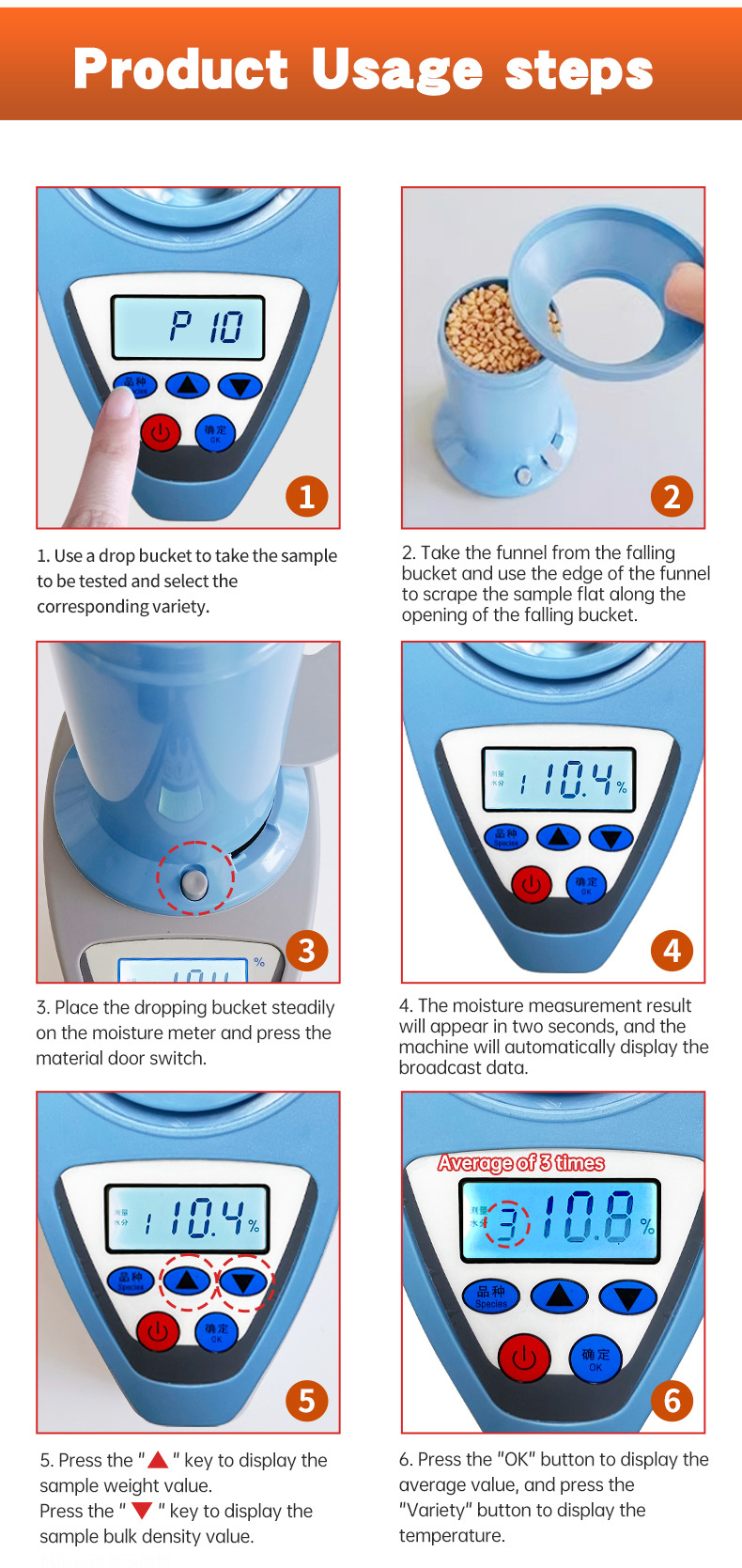 Upgraded Version 35 Types of Grain Grain Moisture ... – Grandado