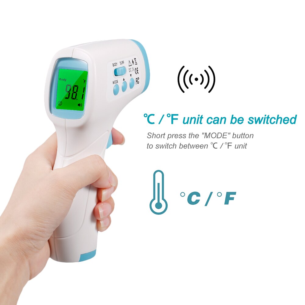 Digital Forehead Thermometer Non-contact Infrared ... – Grandado