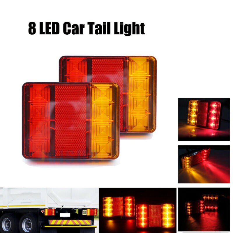 2 Stuks 12V 8Leds Waterdichte Auto Achterlicht Waa... – Grandado