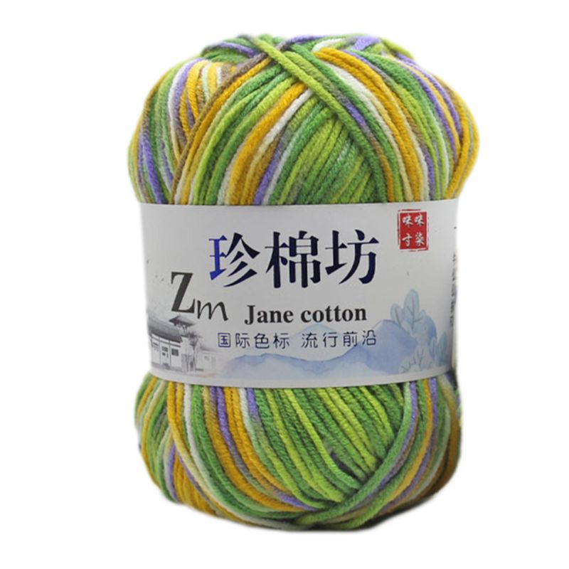 50g/Ball Milk Cotton Hand Knitting Yarn Tie Dyed O... – Grandado