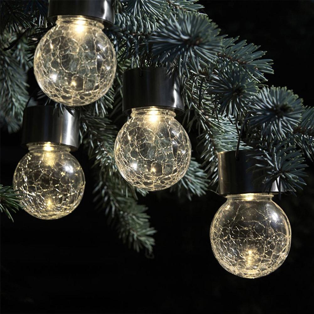 GAIKELIN Solar Crackle Glass Ball Hanging Lights C... – Grandado
