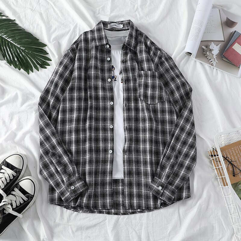 Mannen Shirt Lange Mouw Big Size Casual Losse Herf... – Vicedeal