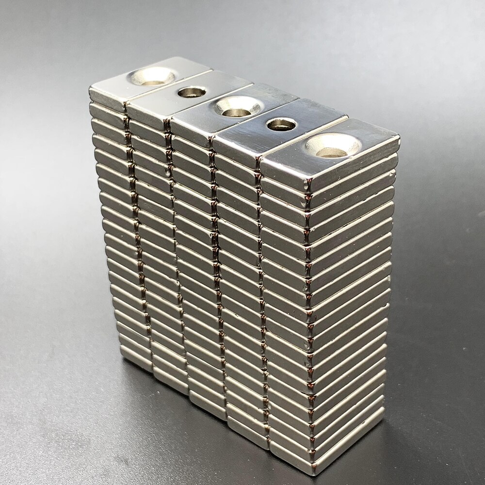 5/10/50Neodymium magnet 20 x10x 3 holes 4 N35 squa... – Grandado