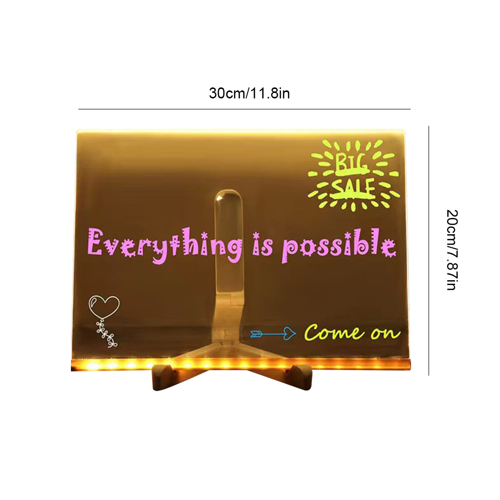 Light Up Acrylic Message Board Rewritable DIY Chil... – Grandado