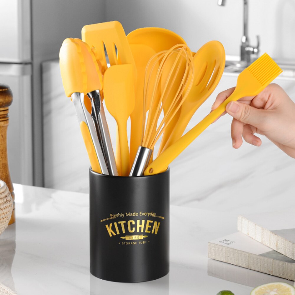 Cooking Kitchen Utensils Set with Holder Kitchen T... – Grandado