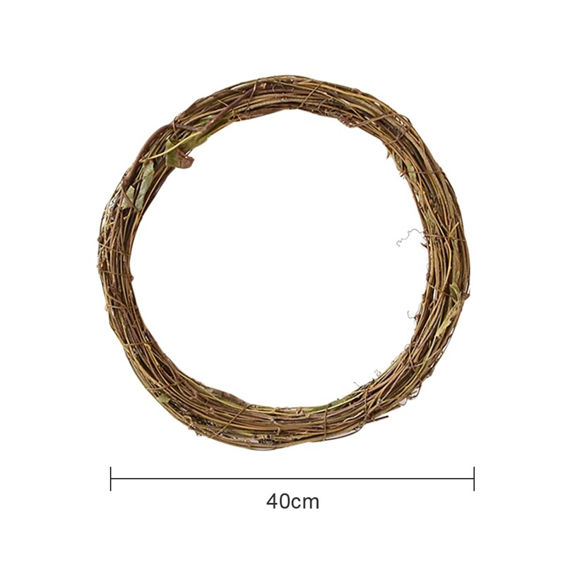 Christmas Natural Dried Rattan Ring Wreath Garland... – Vicedeal