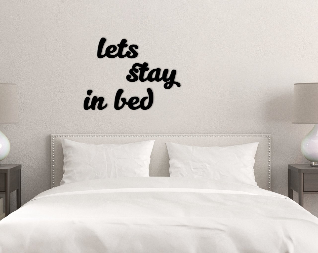 BK Home Lets Stay In Bed Wood Wall Yazısı-1 – Vicedeal