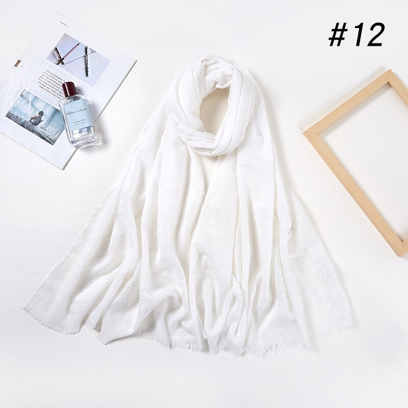 Fular largo y suave para mujer, Pashmina, hiyab co... – Grandado