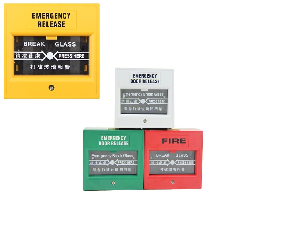 Emergency Door Release Glass Break Alarm Button(Re... – Grandado