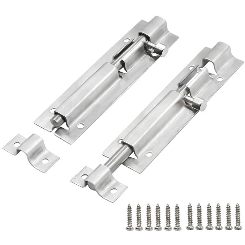 4 Inch Stainless Steel Security Slide Latch Barrel... – Grandado