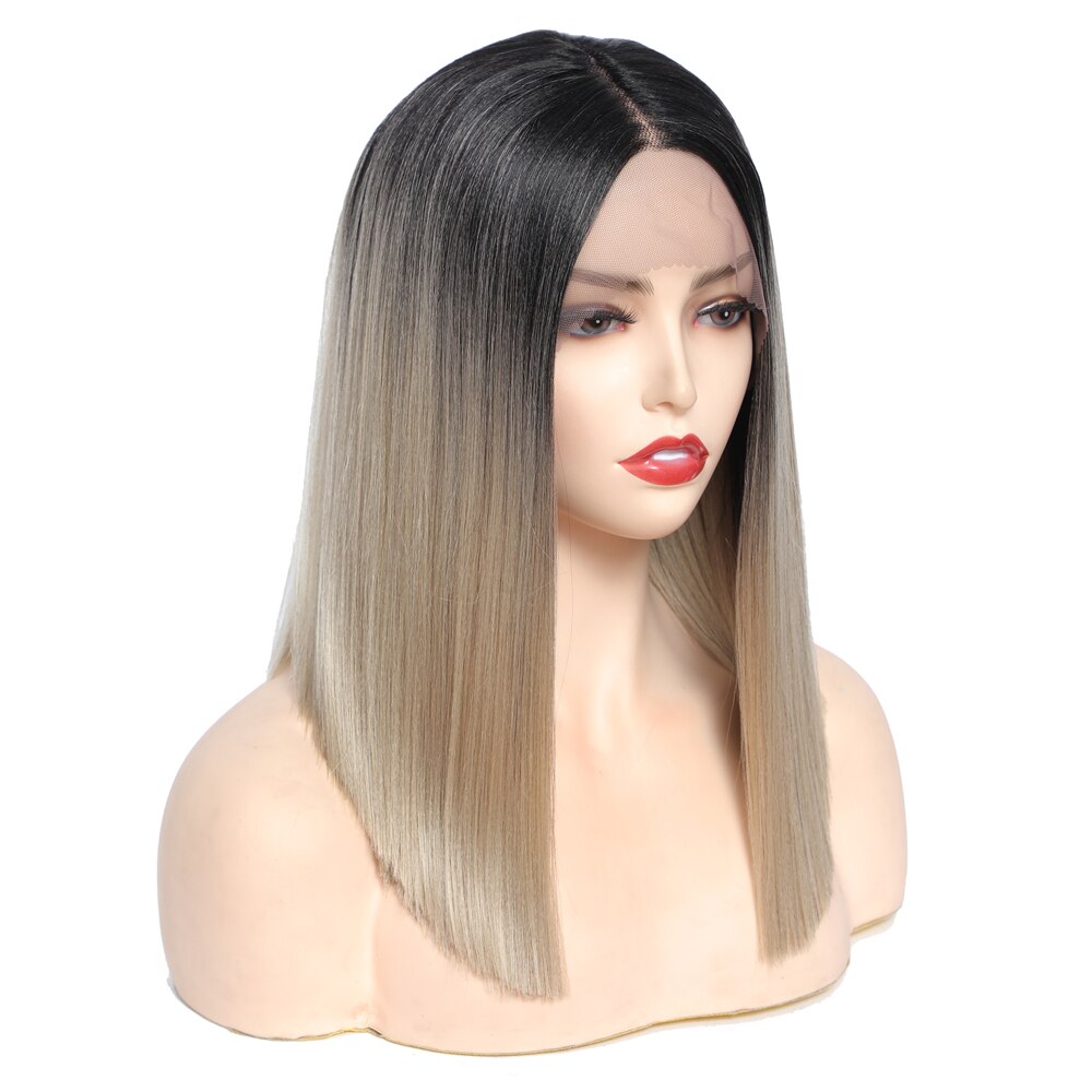 Ombre Orange Colored Synthetic Lace Front Wigs For... – Grandado