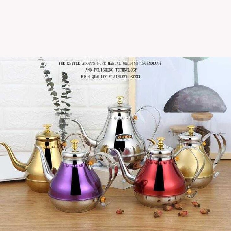 stainless steel tea pot with tea strainer teapot w... – Grandado