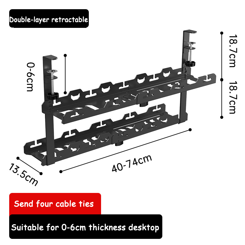 Under Desk Cable Management Tray No Drilling Exten... – Grandado