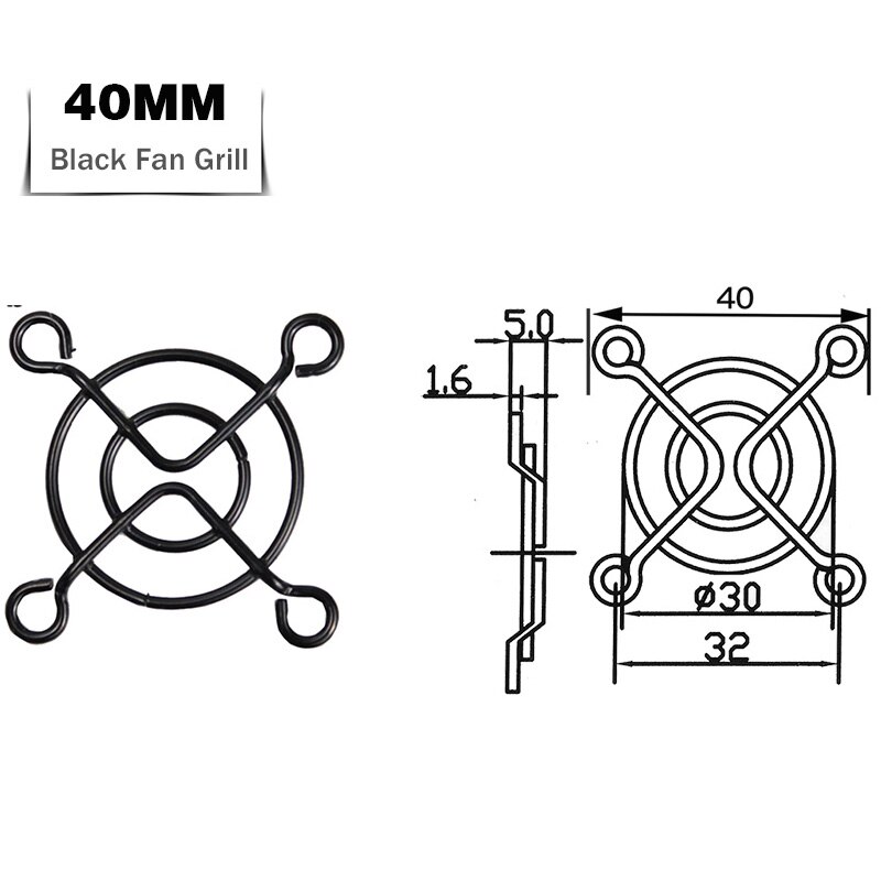 20 Stuks 40Mm Zwarte Fan Grills Metal Fan Guard Be... – Vicedeal