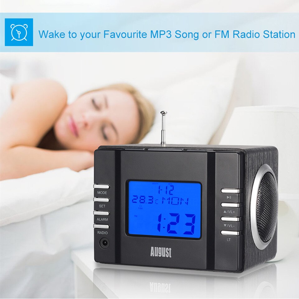 Augustus MB300H Mini Hout Fm Klok Radio Ontvanger ... – Vicedeal
